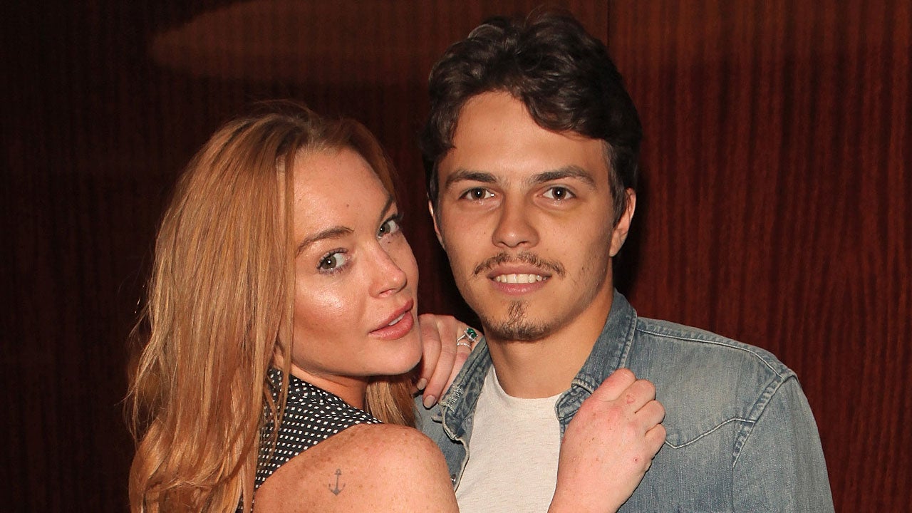 Lindsay Lohan and Fiance Egor Tarabasov Get Cozy at 'Alice Through the ...