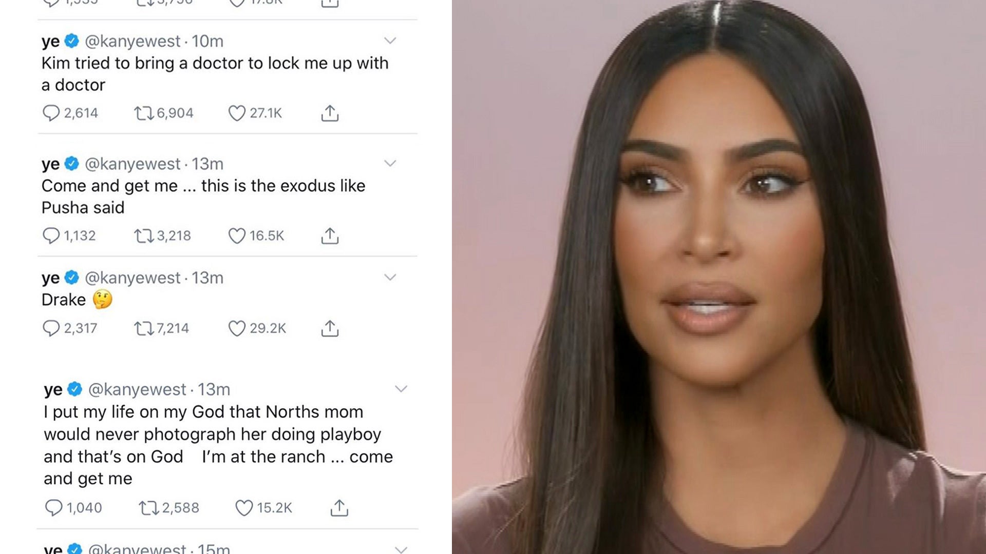 Kanye West Tweeter Om Kim Kardashian Kanye West Says Kim Kardashian