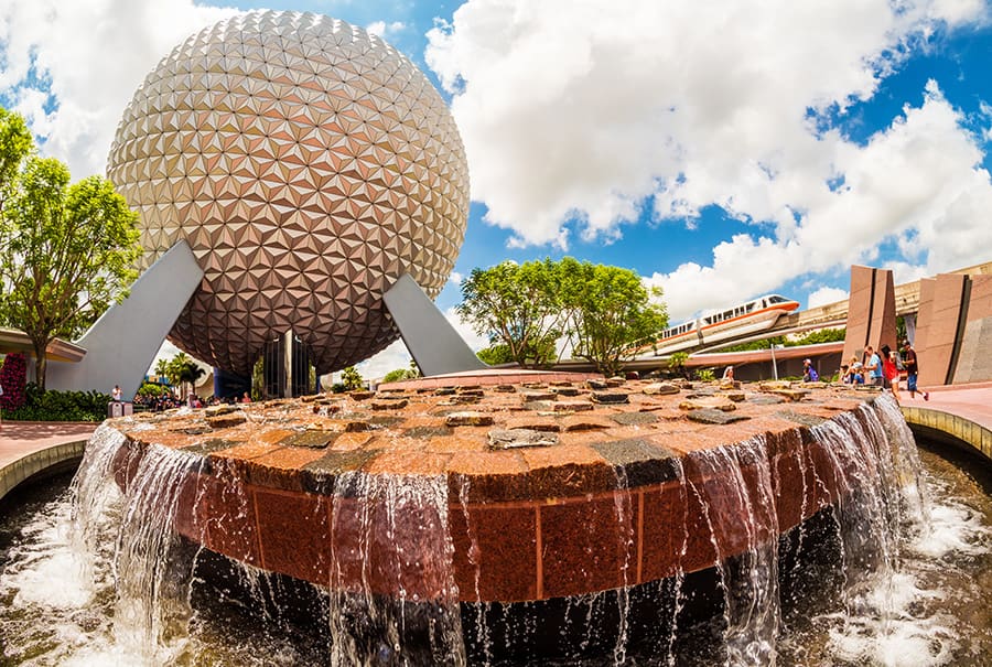 Jumping Water Fountain At Epcot