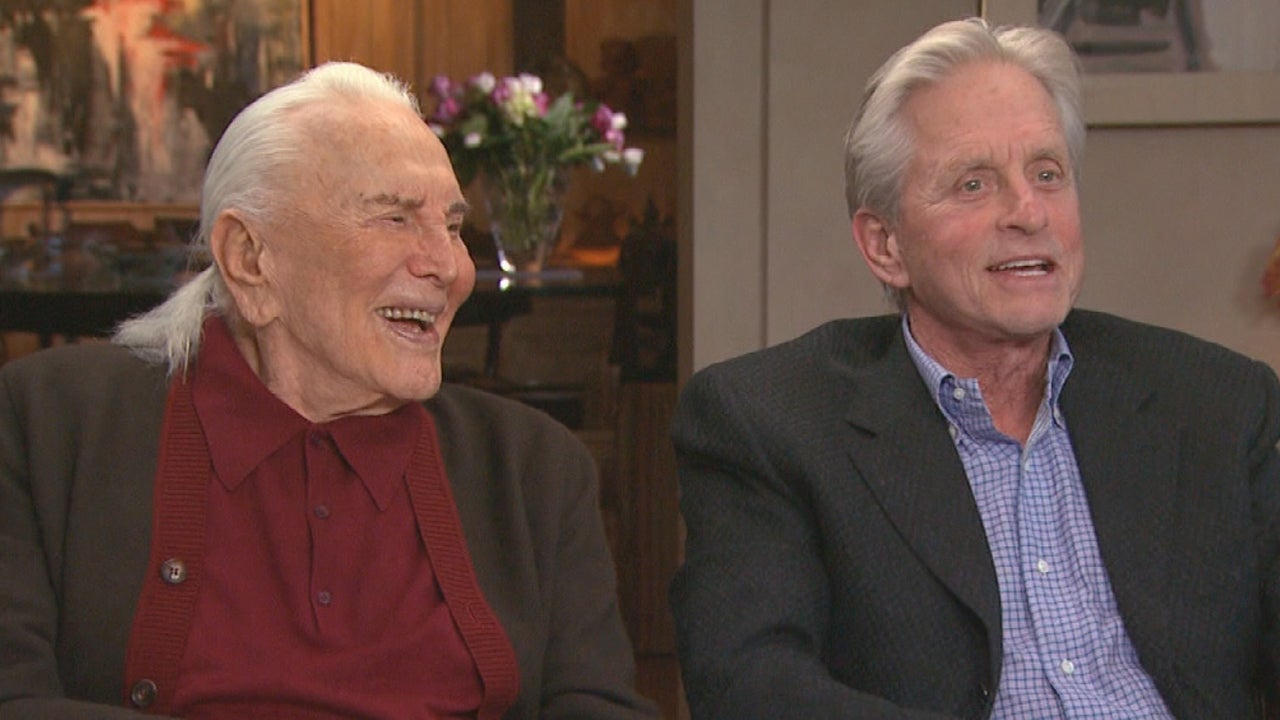 Watch Michael Douglas Sneak Up On His Legendary Dad | Entertainment Tonight