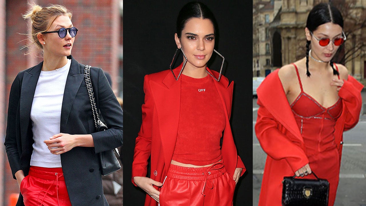 Red Track Pants Are the Hottest Trend Right Now -- Just Ask Kendall ...