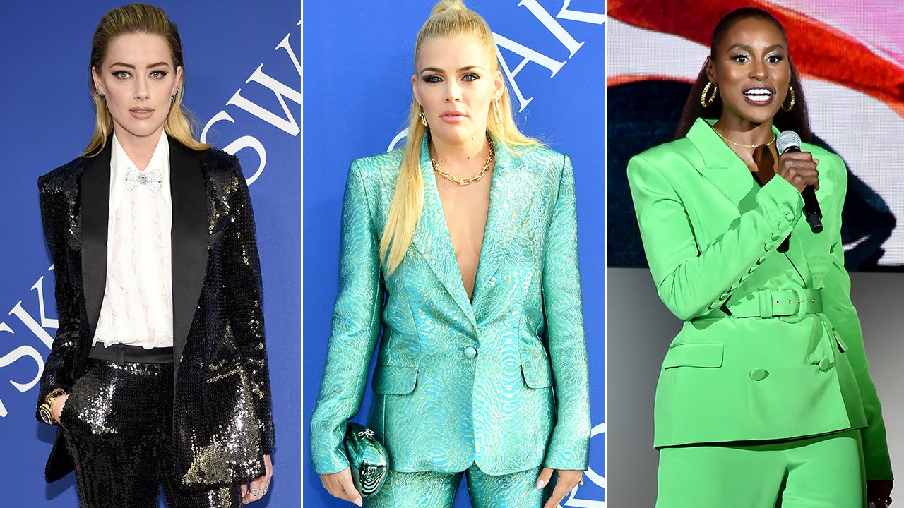 Amber Heard, Busy Philipps, and More Ladies Suit Up at the 2018 CDFA ...