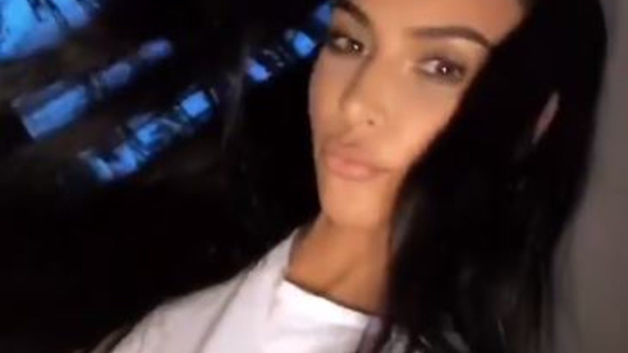 Kim Kardashian Blue Black Hair