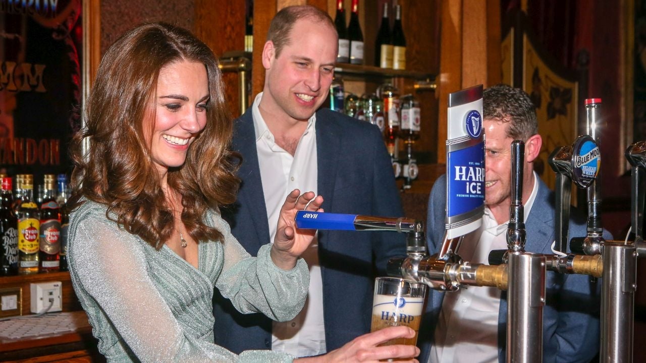 Kate Middleton Shimmers in Mint Green While Serving Beer With Prince ...
