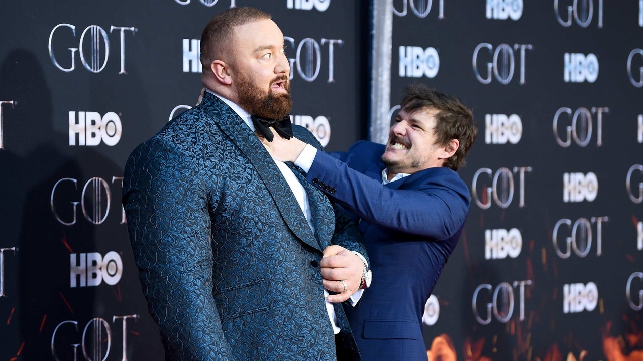 Pedro Pascal Battles The Mountain at 'Game of Thrones' Premiere After ...