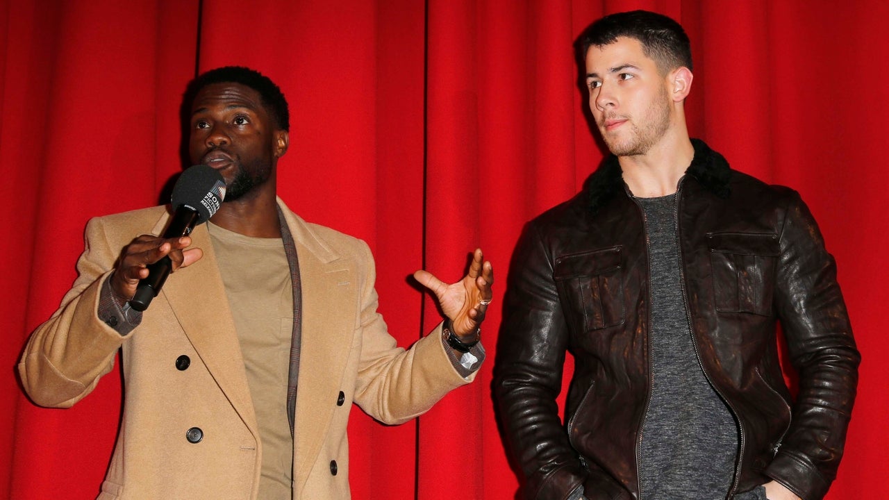 Watch Kevin Hart and Nick Jonas Run Off When Asked to Hold a Huge Snake ...