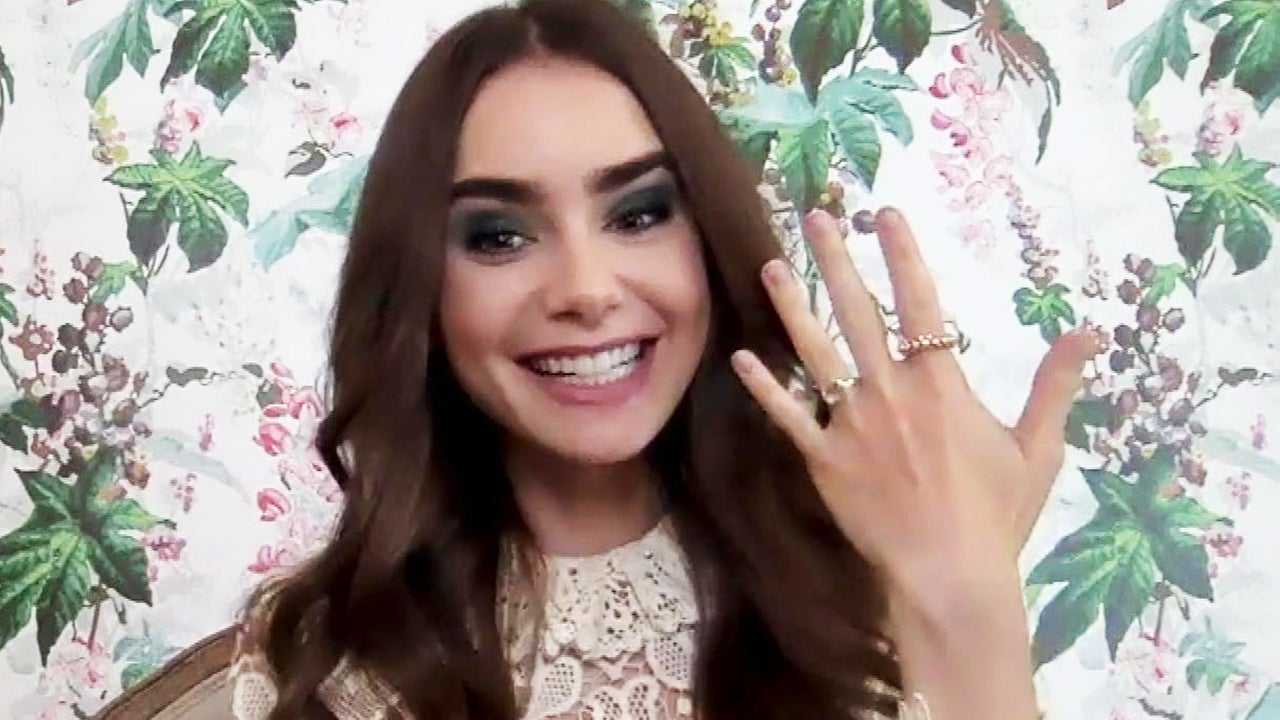 Lily Collins Shows Off Engagement Ring and Talks Wedding Planning With ...