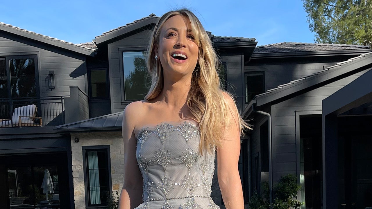 Kaley Cuoco Glows in Sparkly Ball Gown at 2021 Golden Globes ...