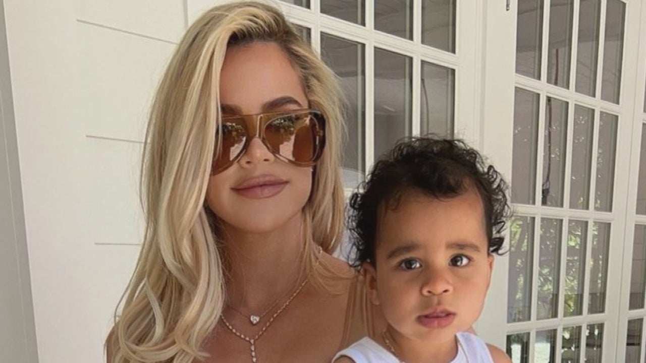 Khloe Kardashian's Kids True and Tatum Thompson Bounce on Trampoline ...