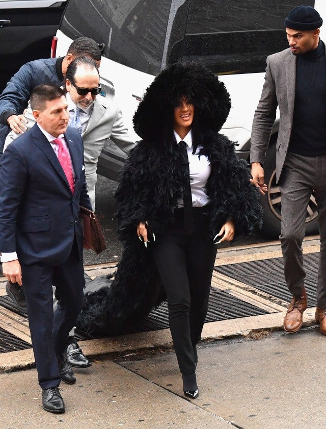 Cardi B Makes a Glamorous Appearance in Court With Very Long Train ...