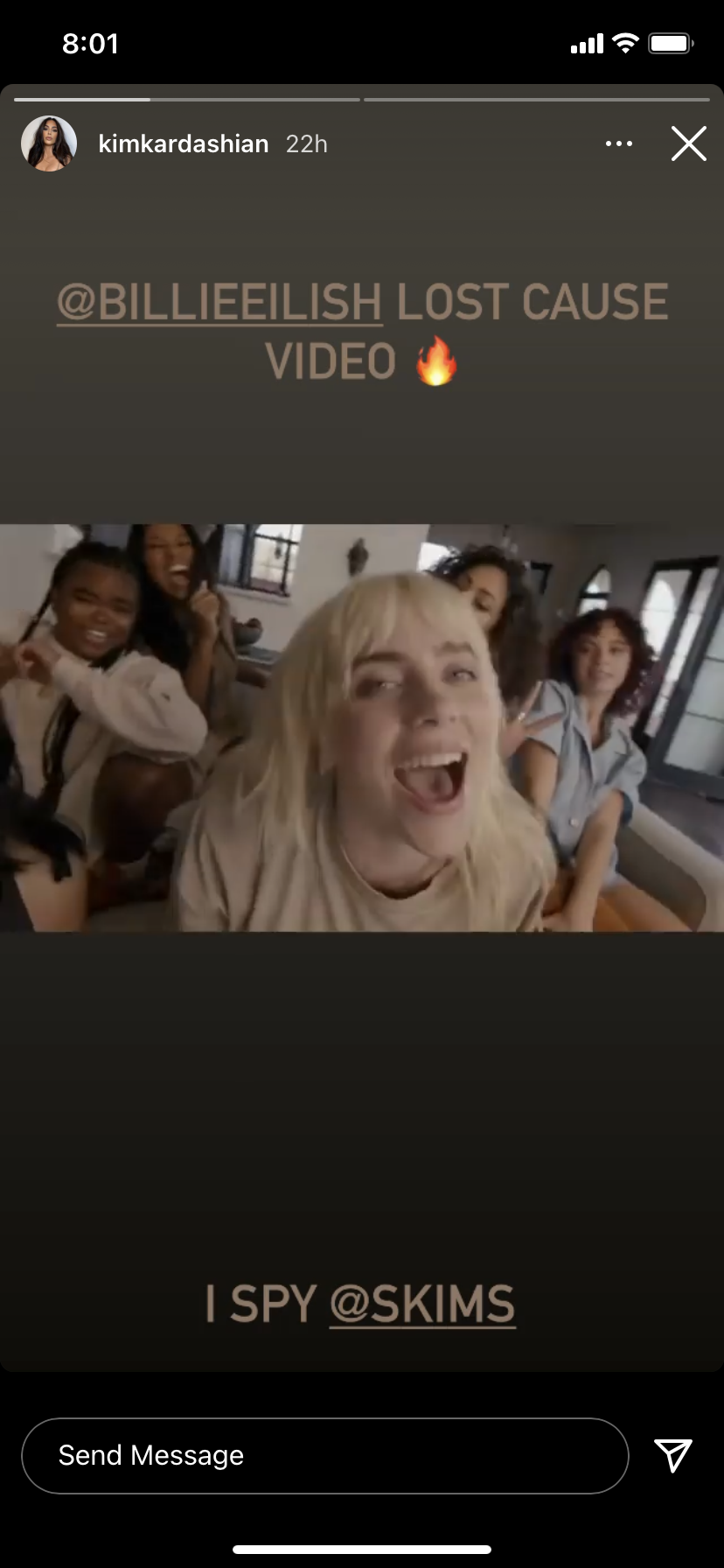 Kim Kardashian Spots SKIMS in Billie Eilish's 'Lost Cause' Music Video ...