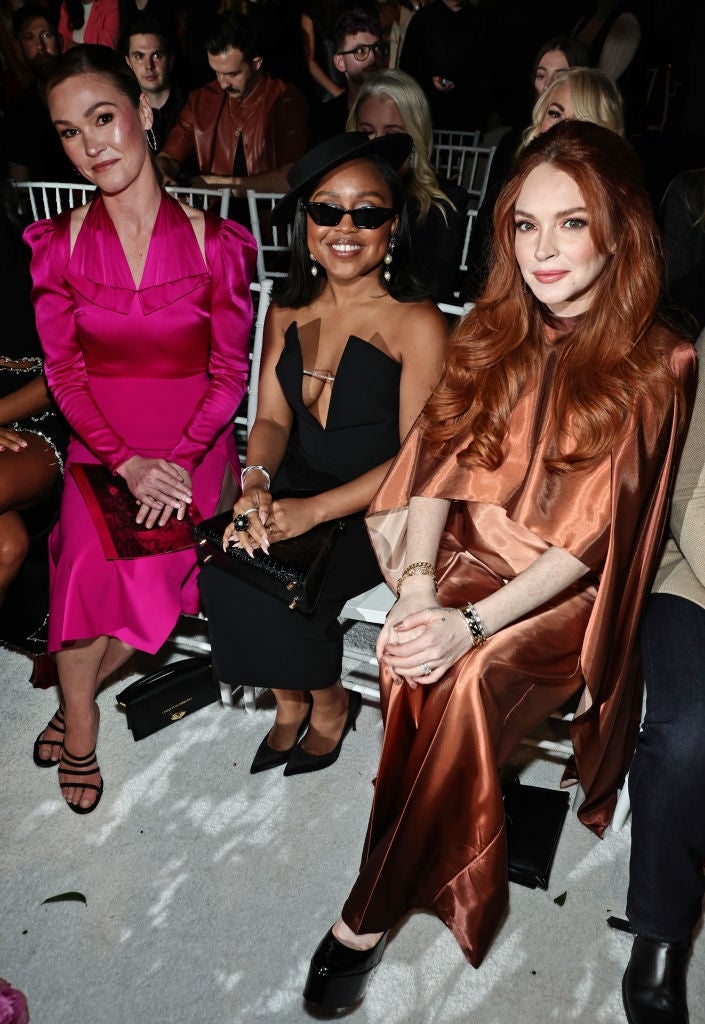 Lindsay Lohan 'Very' of Siblings Ali and Dakota for Walking in Christian Siriano's NYFW Show ...