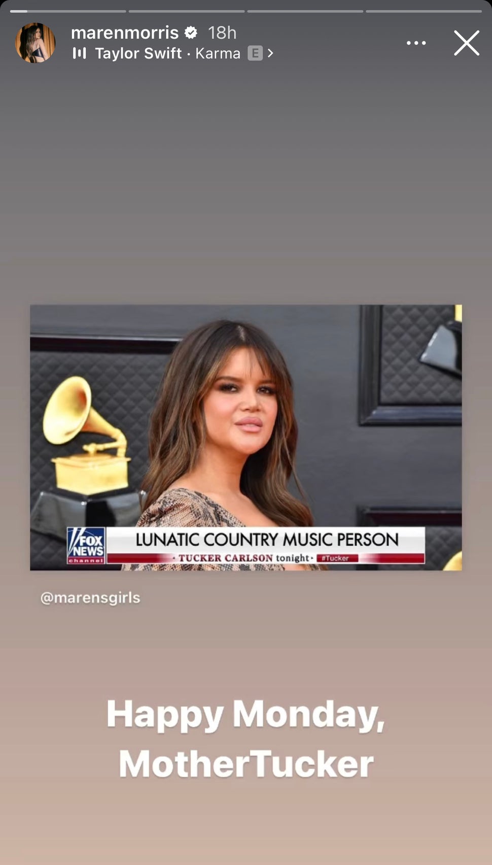 Maren Morris Celebrates Tucker Carlson's Firing After He Labeled Her ...