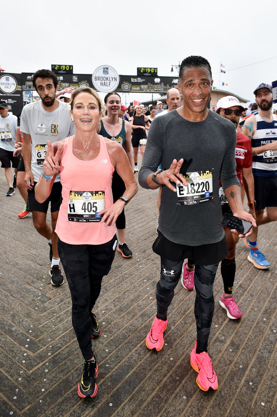 Amy Robach and T.J. Holmes Run Brooklyn Half Marathon Together ...