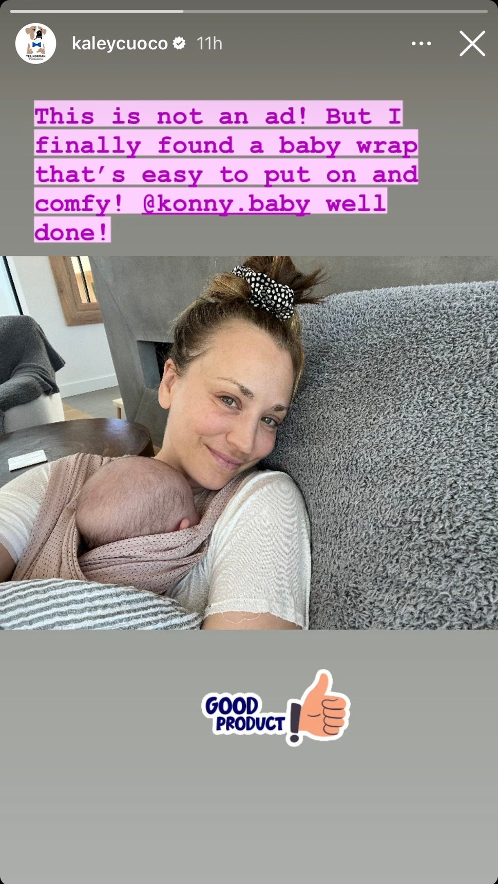 Kaley Cuoco Shows Off Smiling, Fresh Face While Cuddling Baby Matilda ...