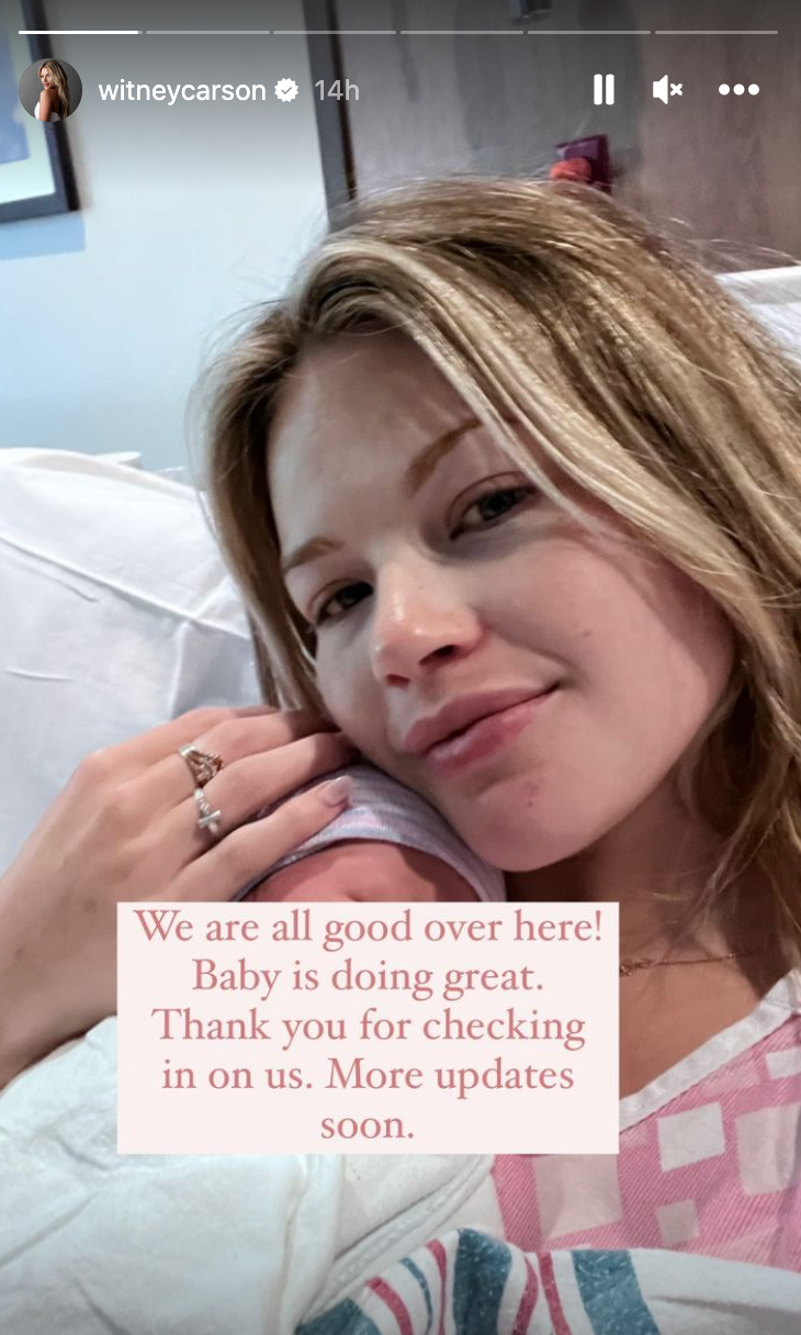 'Dancing With the Stars' Pro Witney Carson Gives Birth, Welcomes Second ...