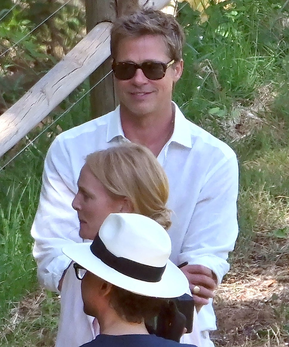 Brad Pitt Looks Handsome and Fresh-Faced While Filming Commercial at ...