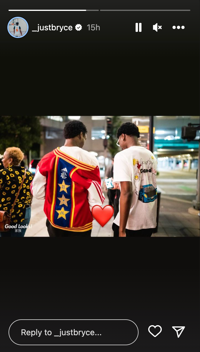 LeBron James' Son Bryce Posts Pic With Older Brother Bronny James After ...