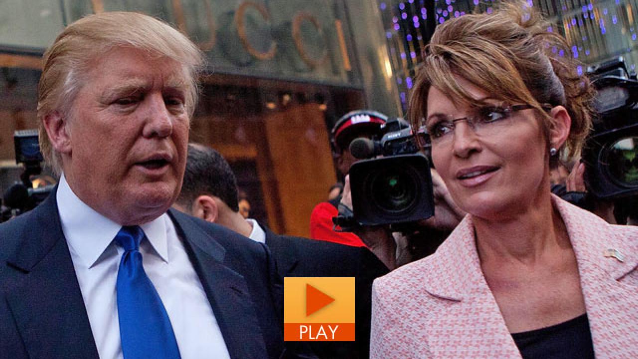 Sarah Palin and Donald Trump Dine on Pizza in Times Square ...