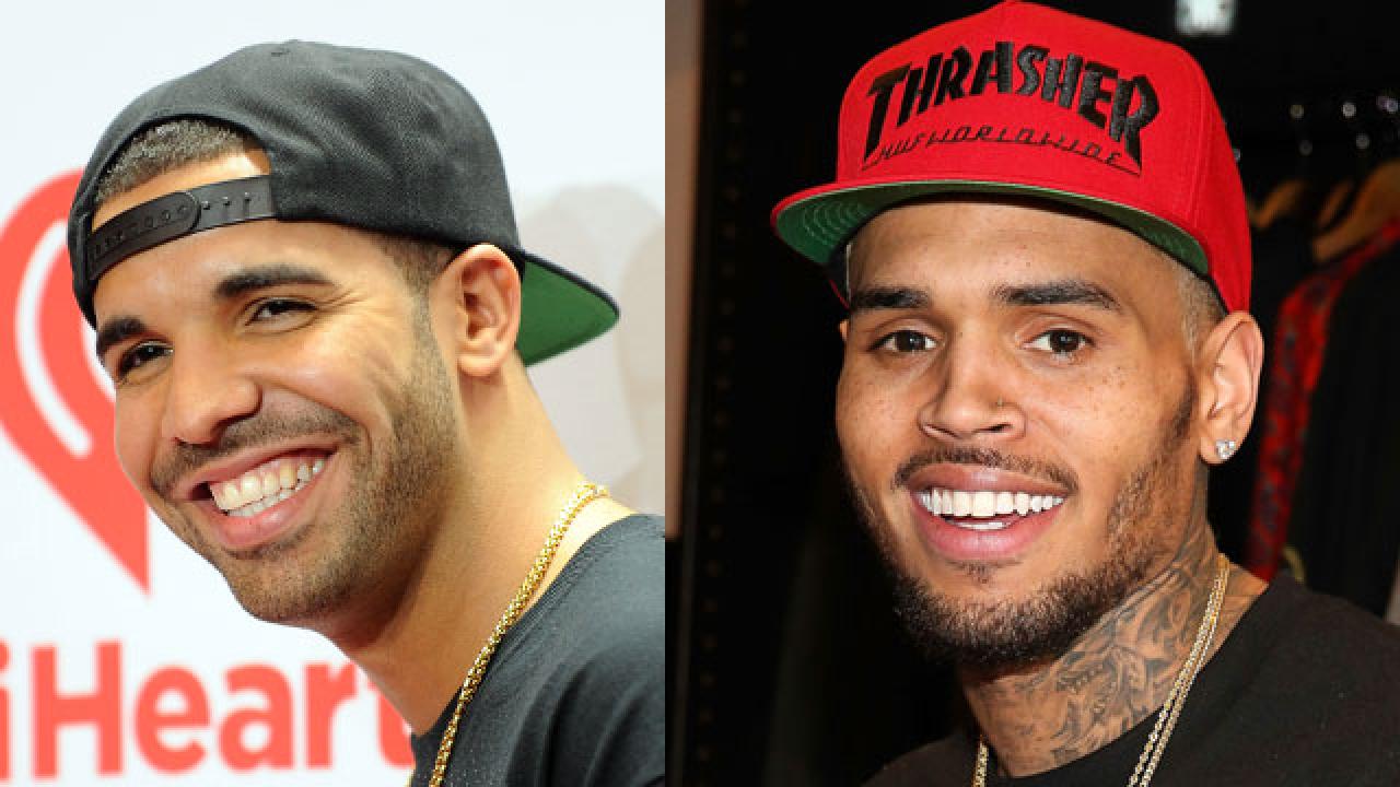 Drake And Chris Brown In Studio