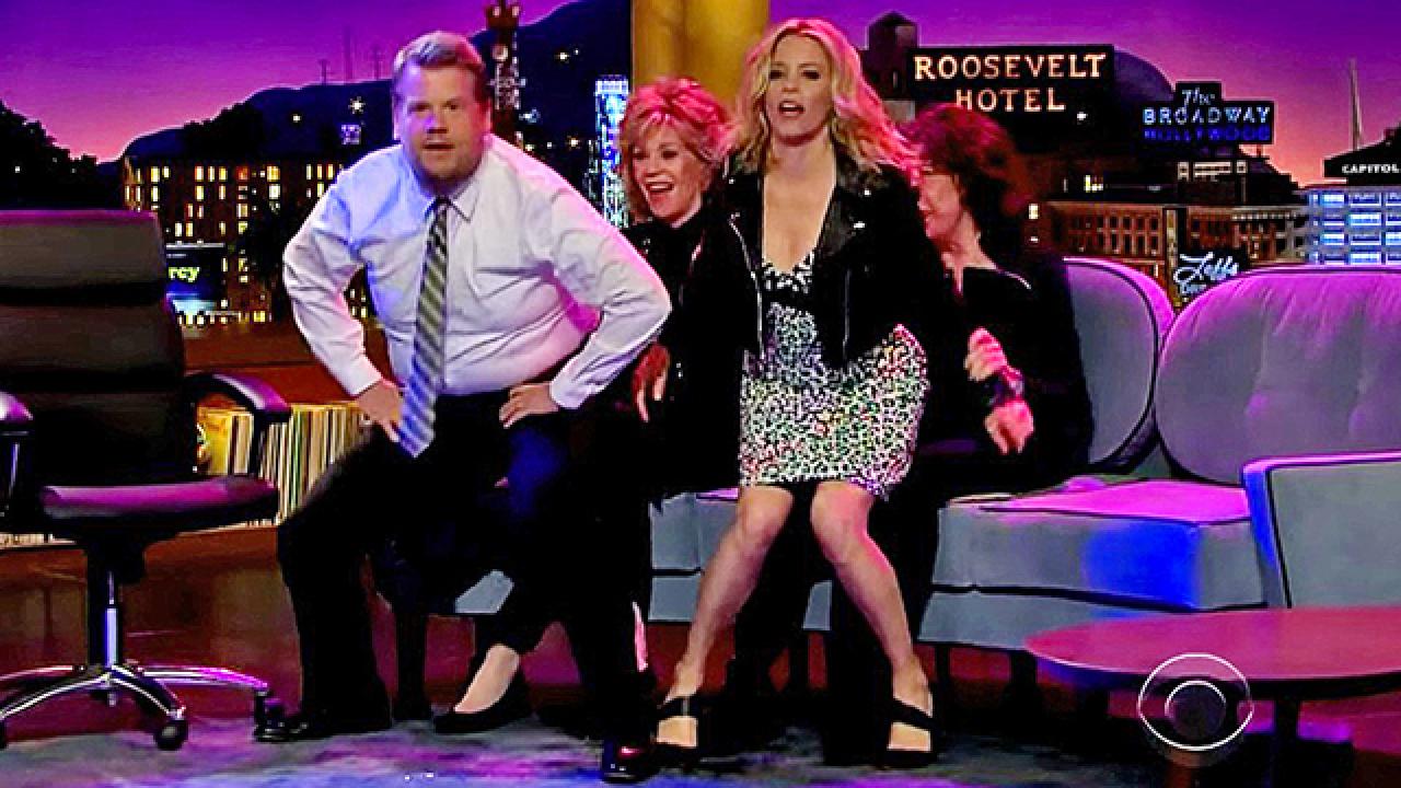 Watch Elizabeth Banks & James Corden Dance to Score Invites to Jane ...