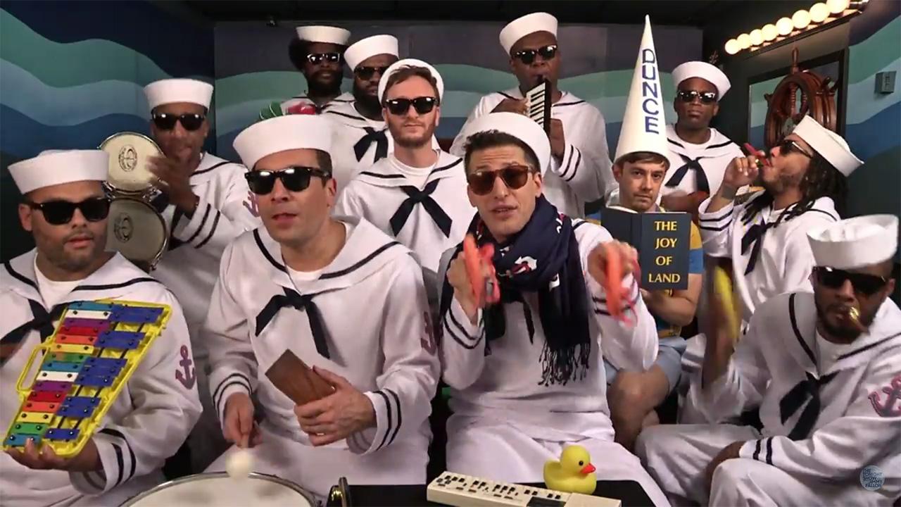 The Lonely Island Performs 'I'm on a Boat' With Jimmy Fallon, The Roots ...
