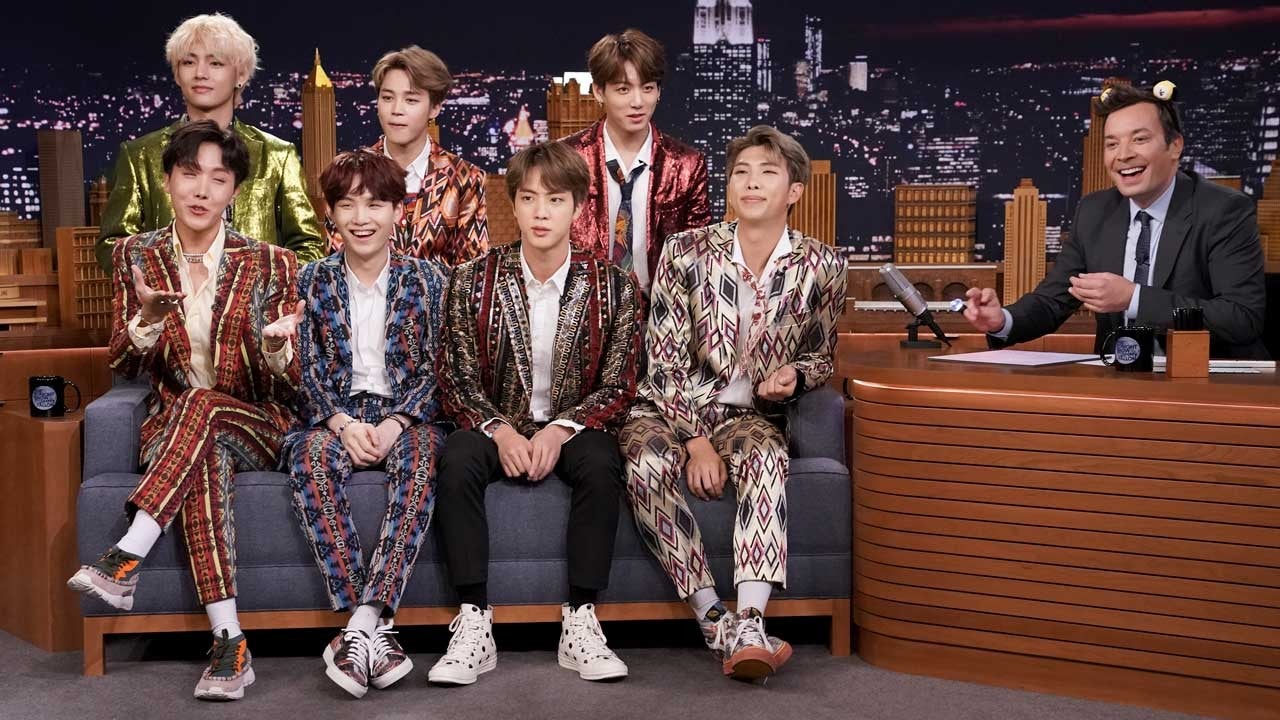 BTS Shows Jimmy Fallon Their Best Video Game Moves In Epic Fortnite ...
