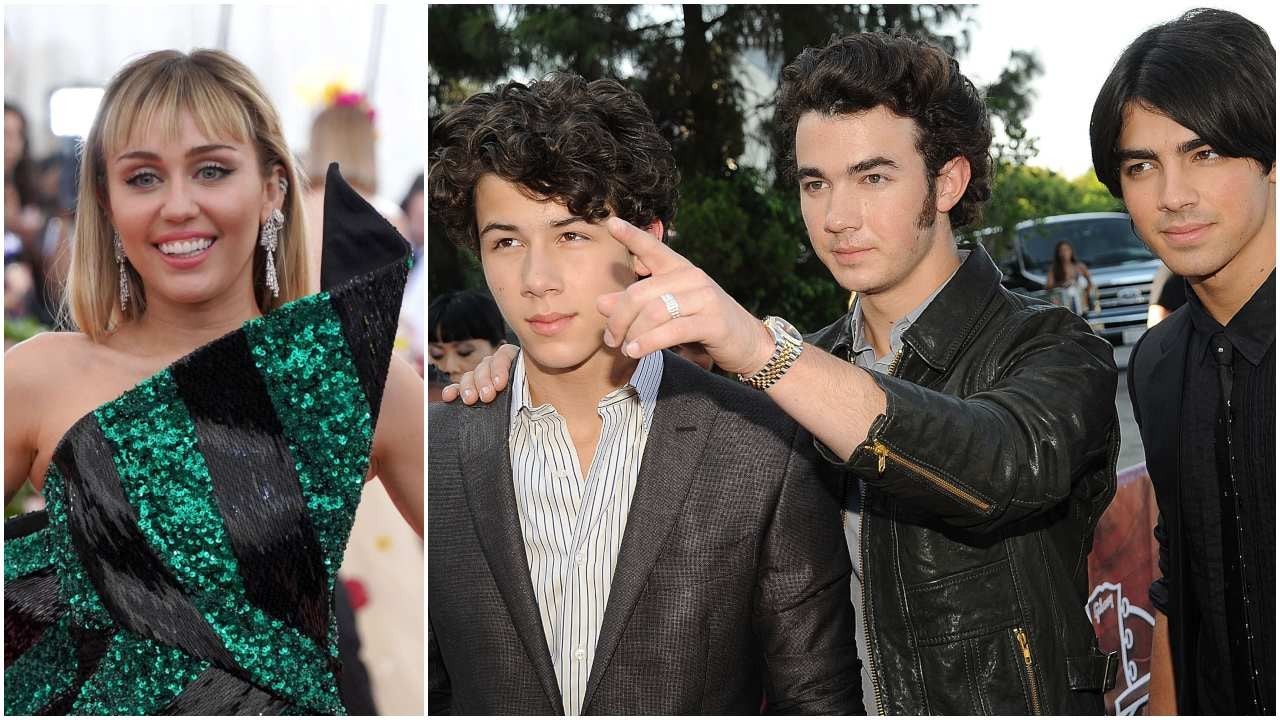 Miley Cyrus Awkwardly Asks Jonas Brothers About Taking Off Their Purity ...