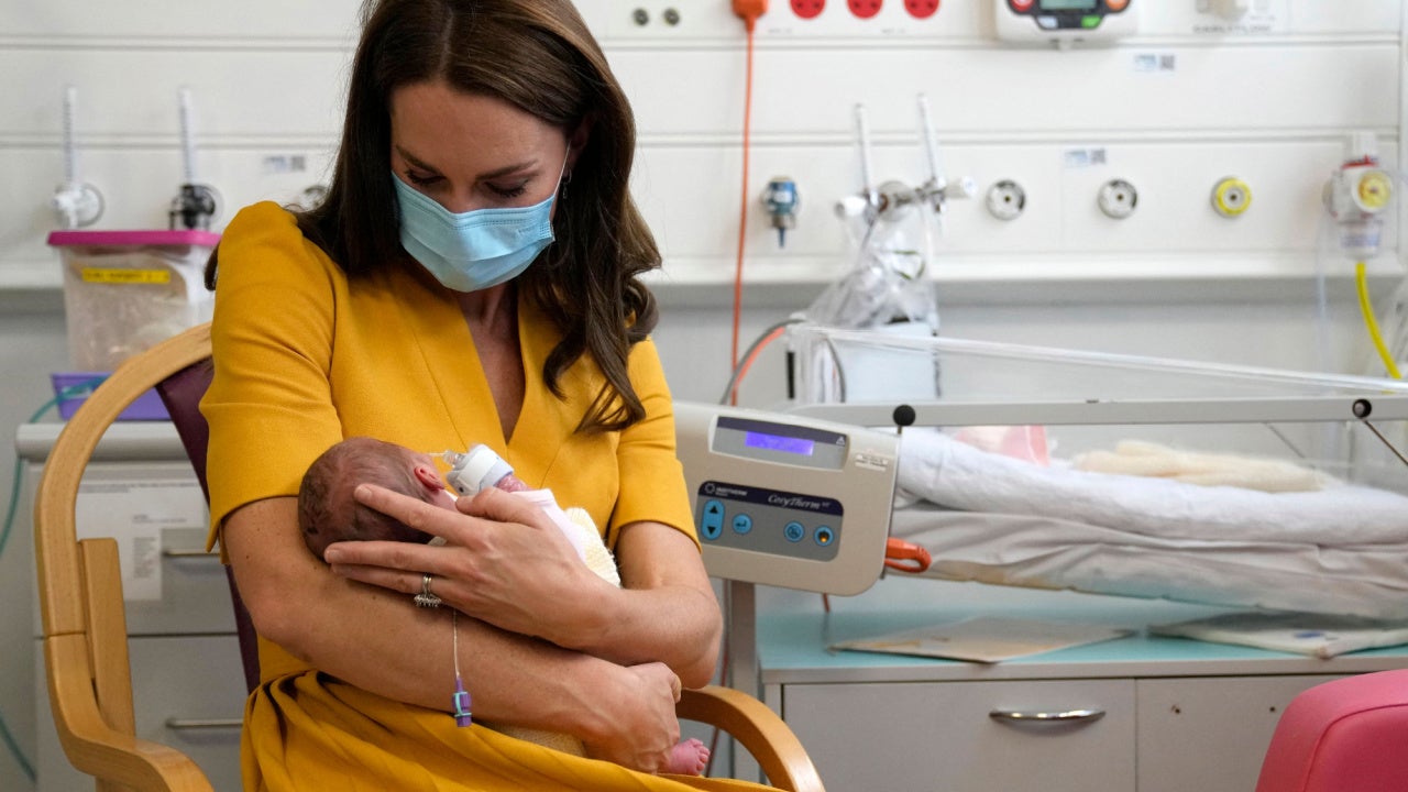Kate Middleton Holds Newborn Baby and Offers Support to Moms During ...