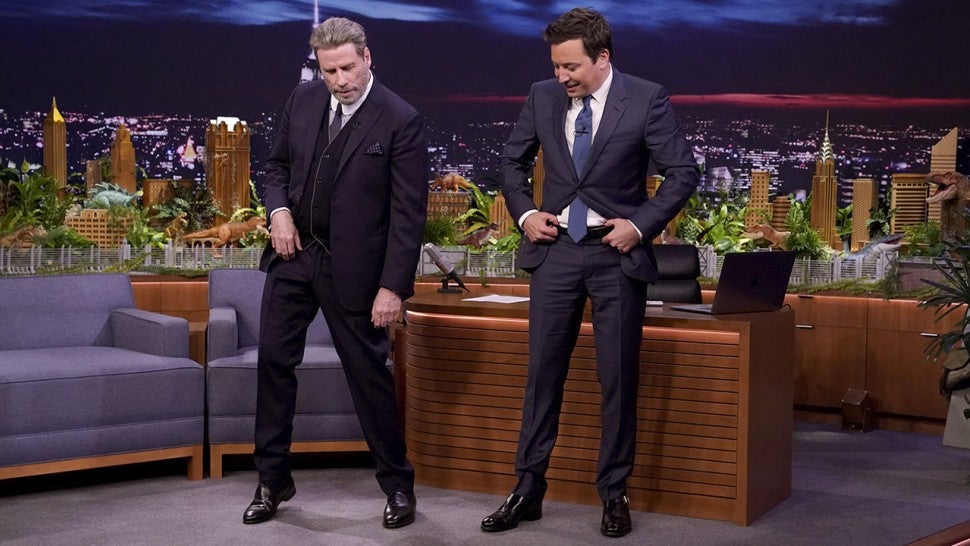John Travolta Teaches Jimmy Fallon the Iconic ‘Grease’ Dance on 40th ...