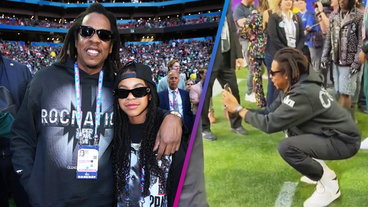 JAY-Z and Blue Ivy Carter Hit the Field As VIPs Ahead of Super Bowl ...