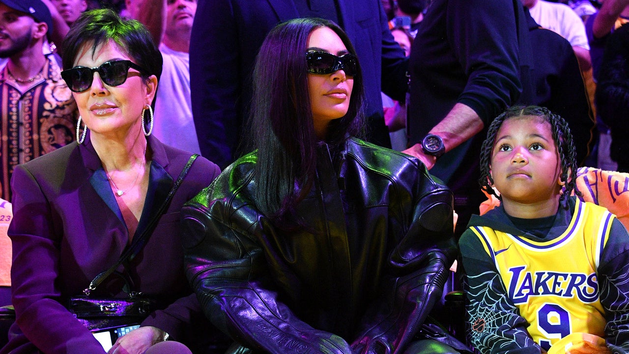 Kim Kardashian, Saint West and Kris Jenner Cheer on Tristan Thompson ...