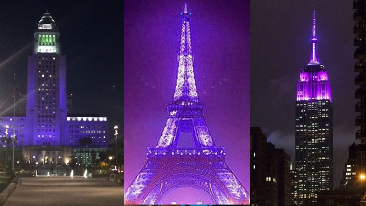Landmarks Around the World Light Up in Purple for Prince