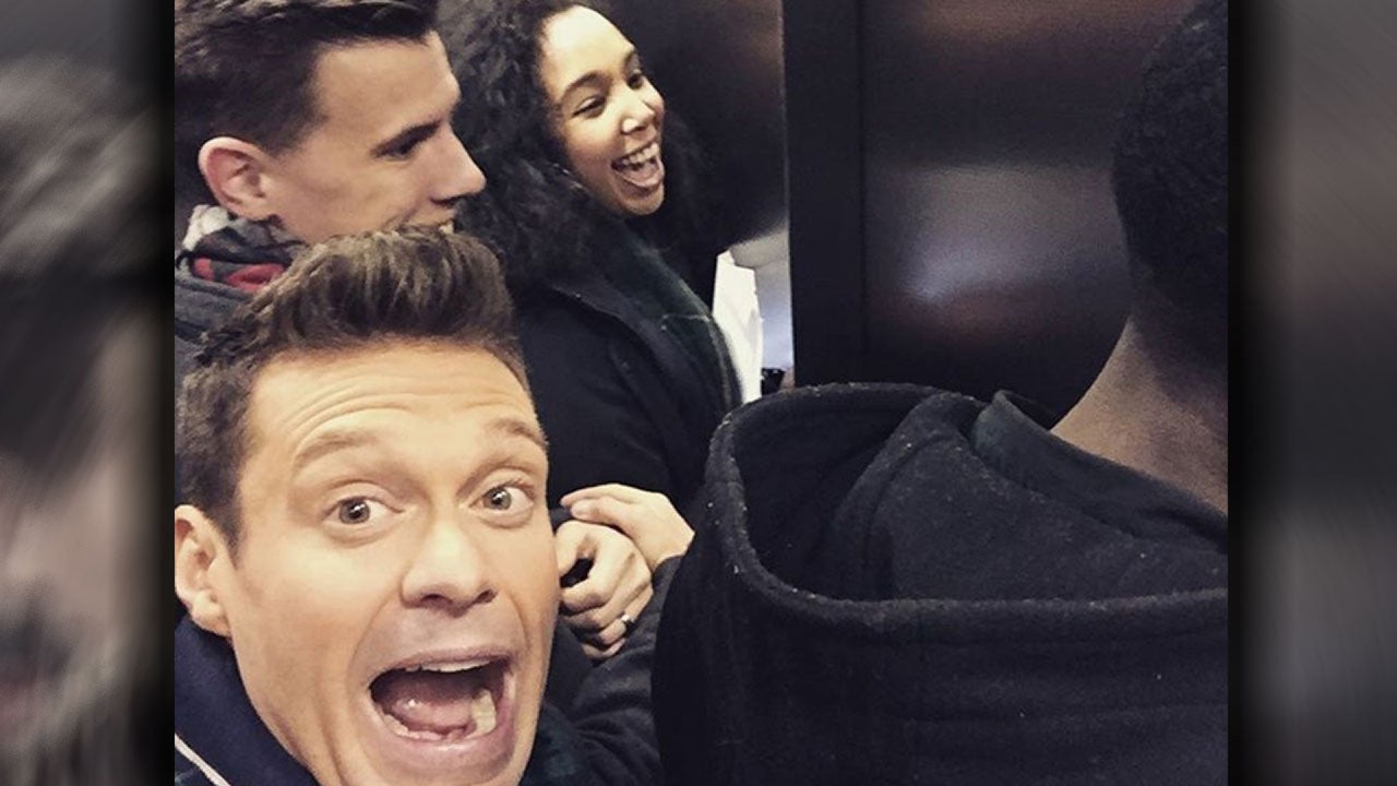 Ryan Seacrest Gets Trapped in an Elevator