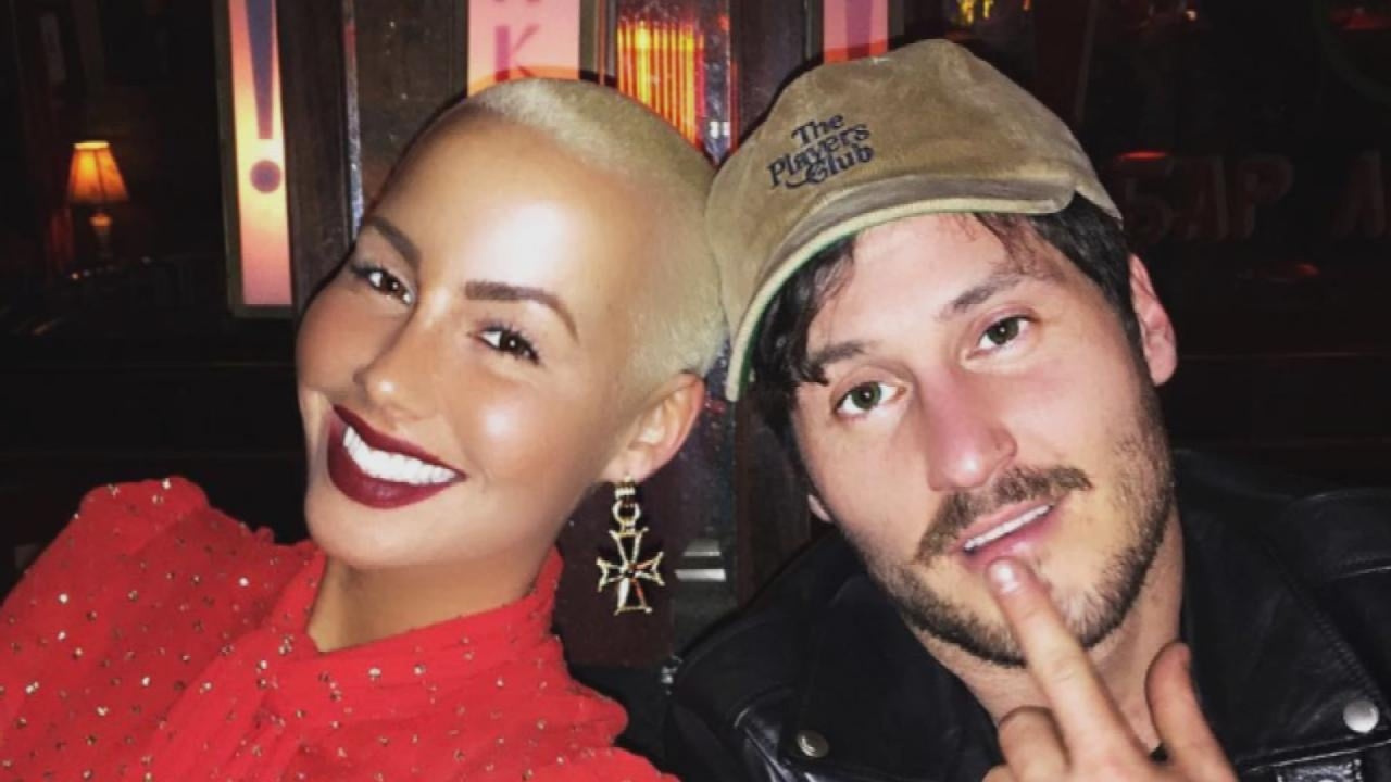Amber Rose and Val Chmerkovskiy Share Steamy Kiss in NYC -- See the Pic!