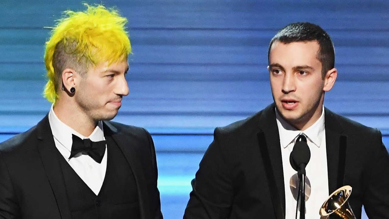 Twenty One Pilots Accept Their GRAMMY Award Pantsless -- But Here's Why!