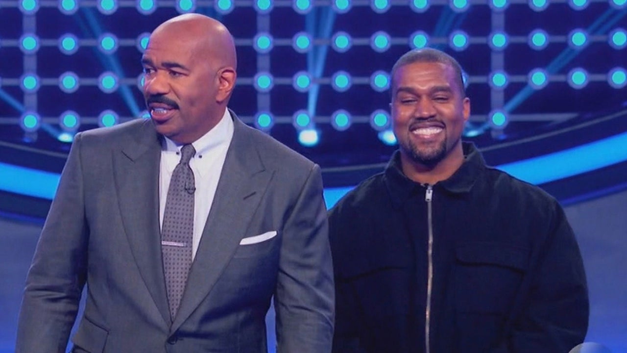 Watch Kanye West Smiling Non-Stop During 'Celebrity Family Feud'