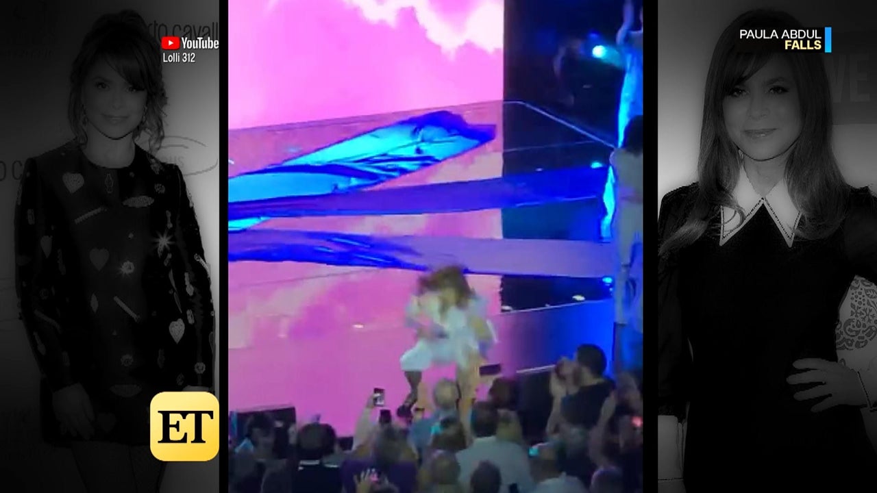 Watch Paula Abdul Fall Off Stage Mid-Concert