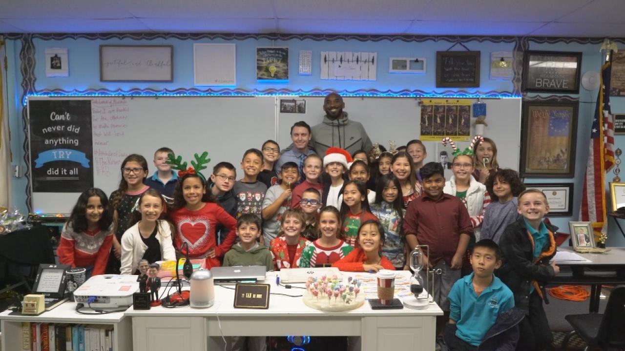 Watch Kobe Bryant Surprise School Kids! (Exclusive)