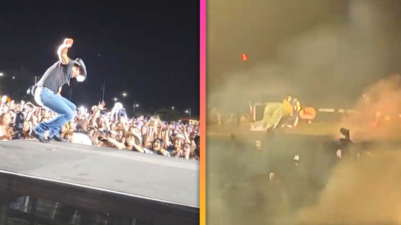 Tim McGraw and Post Malone Take On-Stage Falls