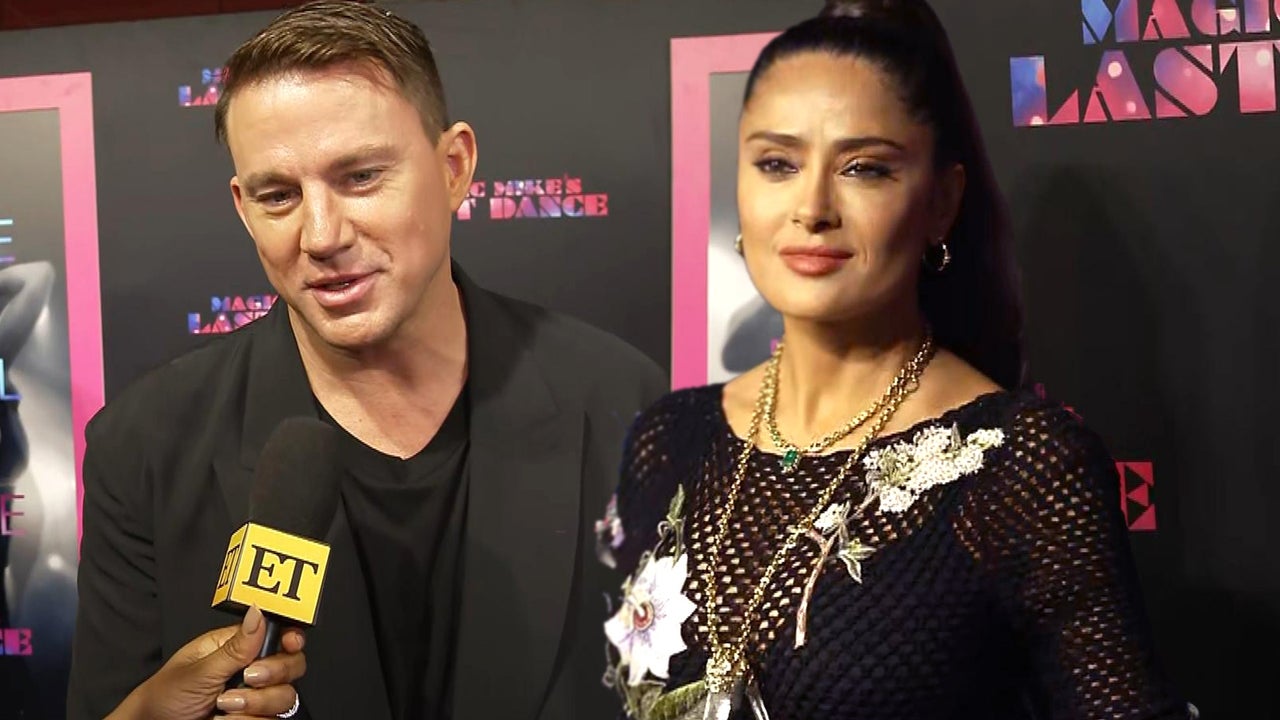 Channing Tatum Praises Co-Star Salma Hayek at ‘Magic Mike’s Last Dance ...