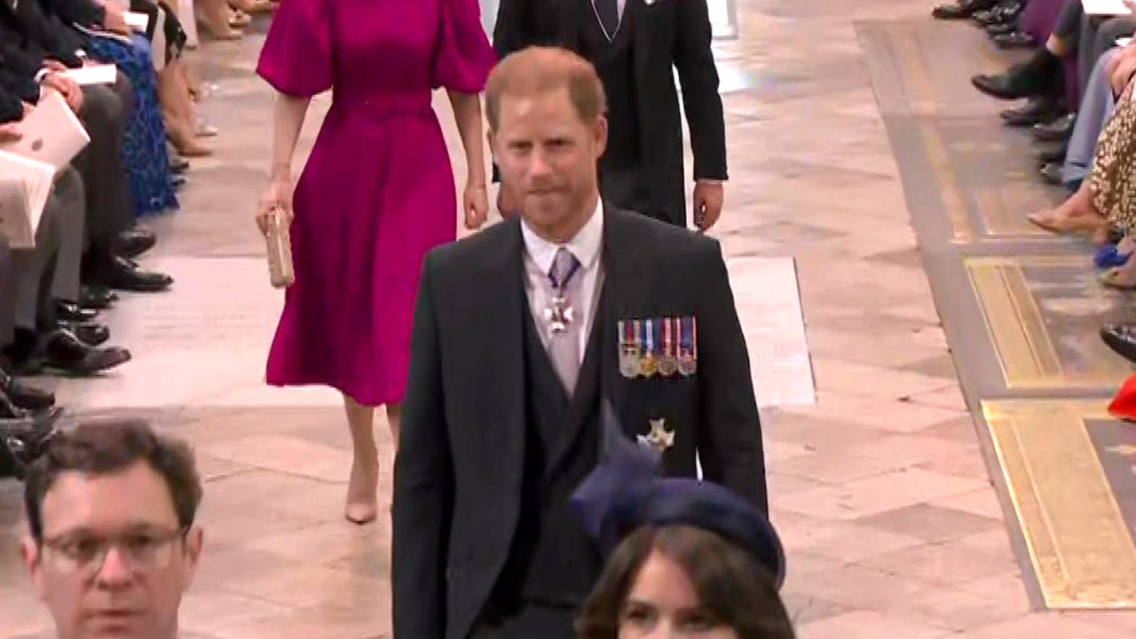 Watch Prince Harry Arrive to King Charles' Coronation