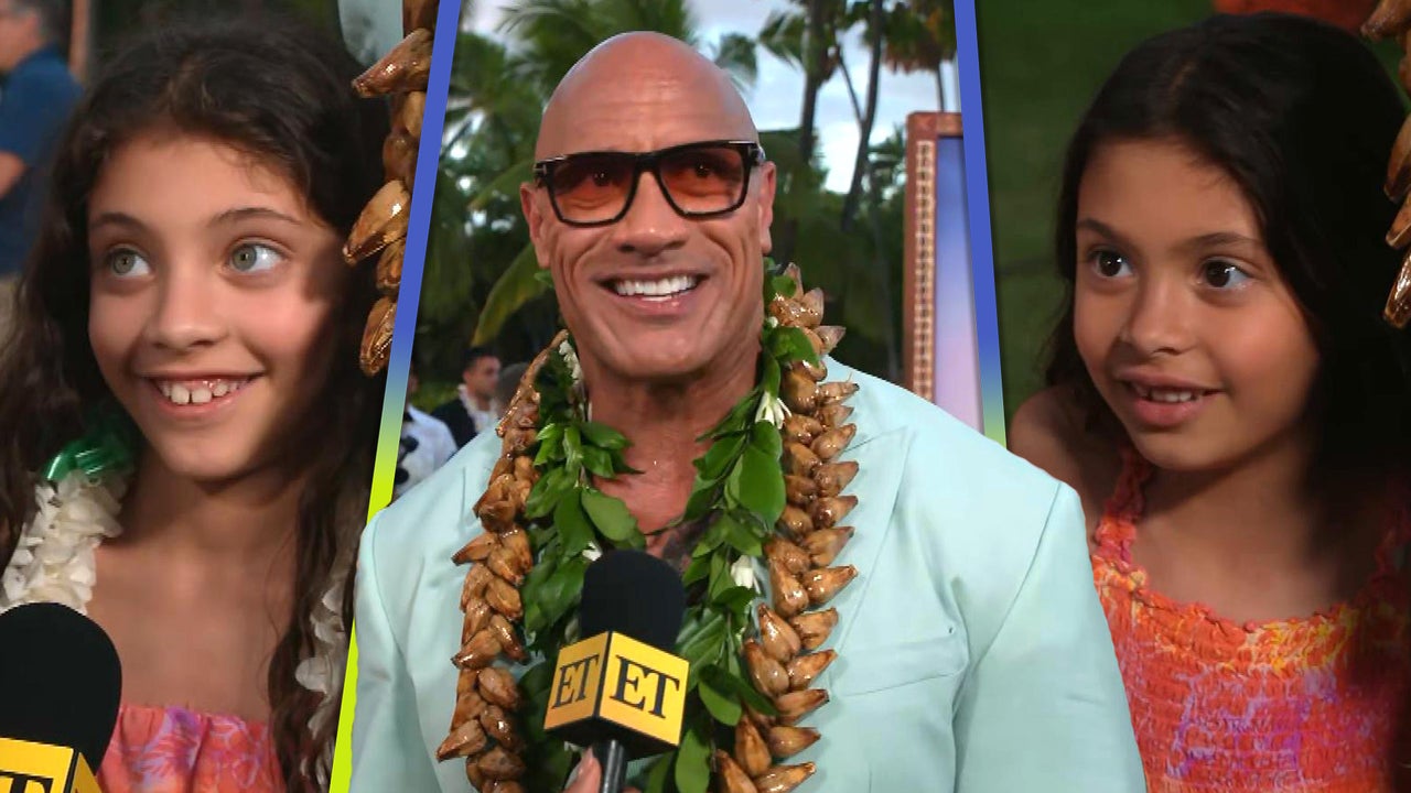 Watch Dwayne Johnson's Daughters Crash His Emotional Interview (Exclusive)