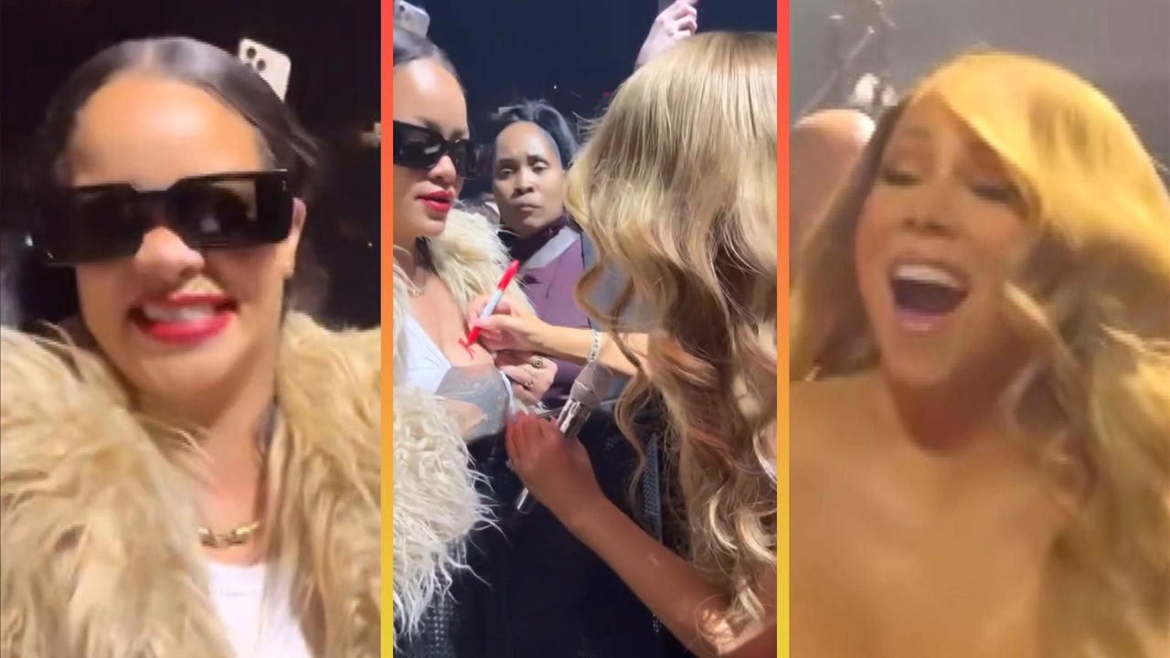 Watch Mariah Carey Sign Rihanna's Breast at Final Christmas Concert