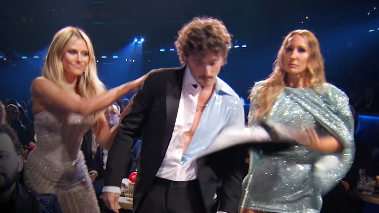 GRAMMYs: Nikki Glaser and Heidi Klum Rip Off Benson Boone's Clothes in 'Beautiful Things ...