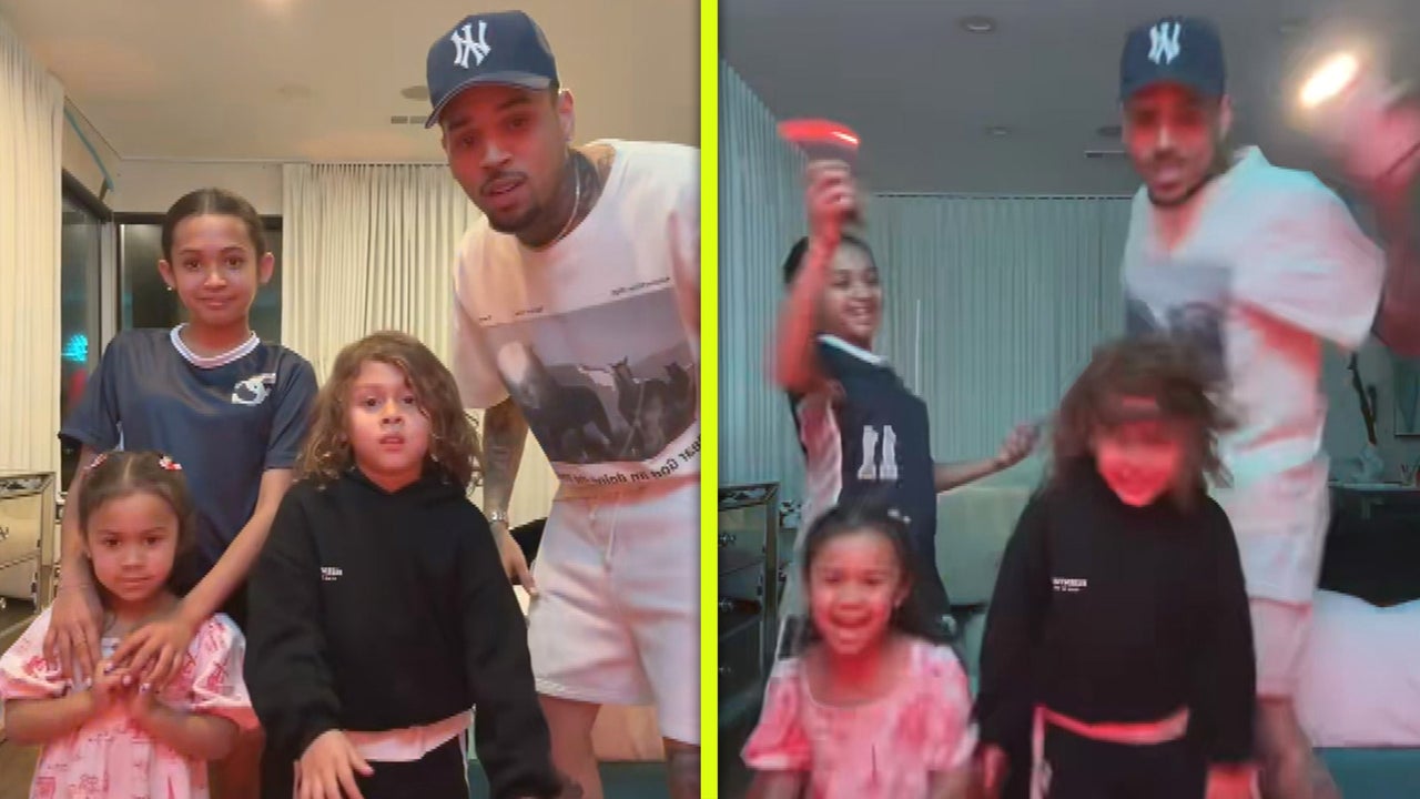 Chris Brown Skips GRAMMYs to Dance With His 3 Kids at Home!