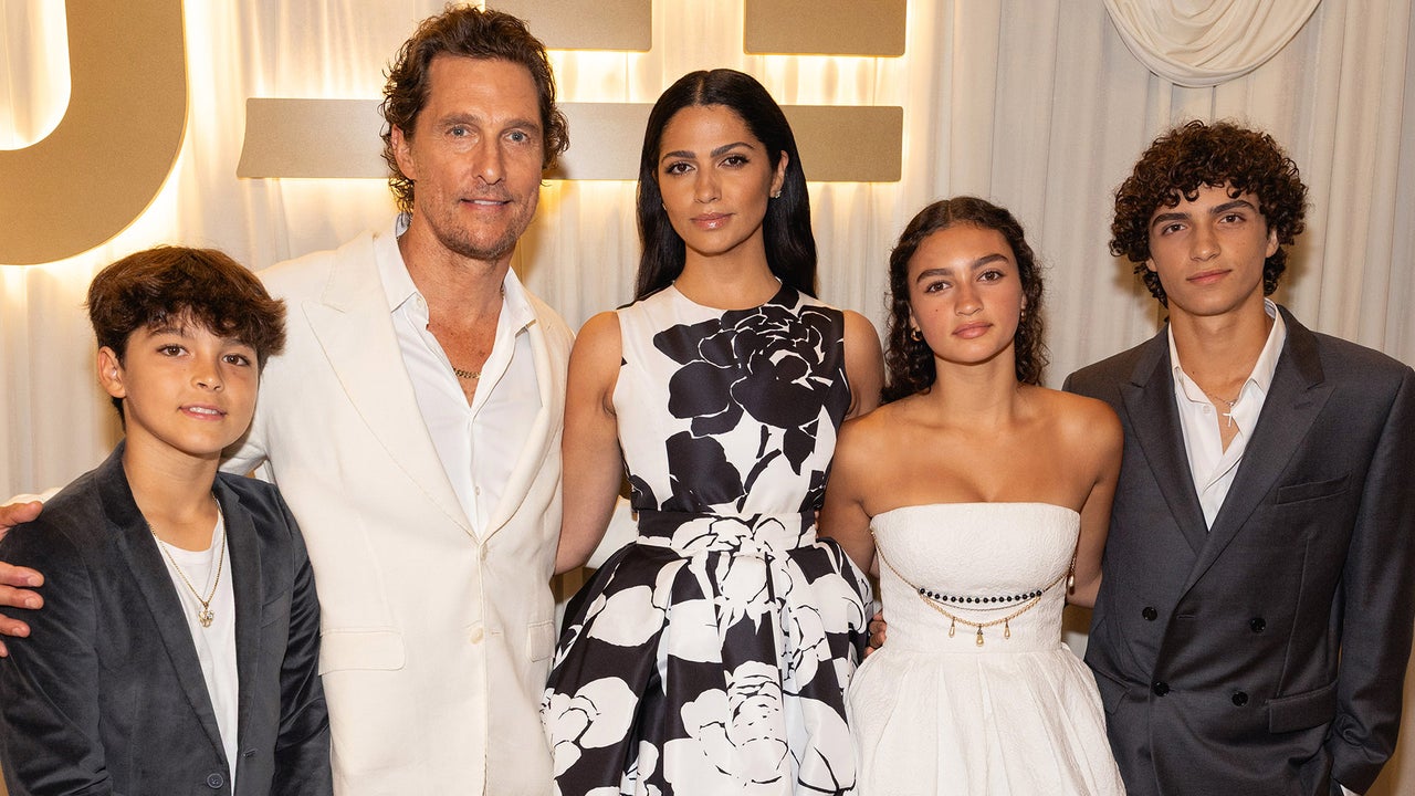 Matthew McConaughey Steps Out In Austin With His Look-Alike Kids