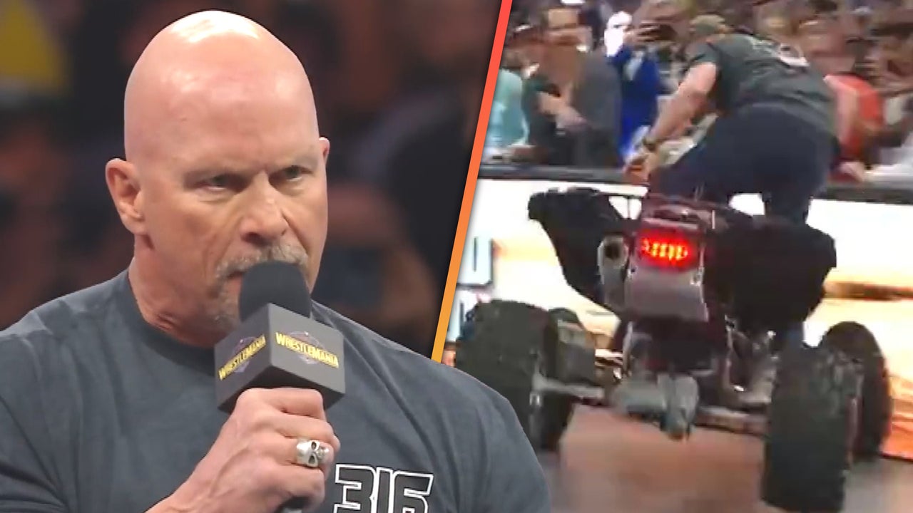 Stone Cold Steve Austin Crashes ATV Into Stands at WrestleMania